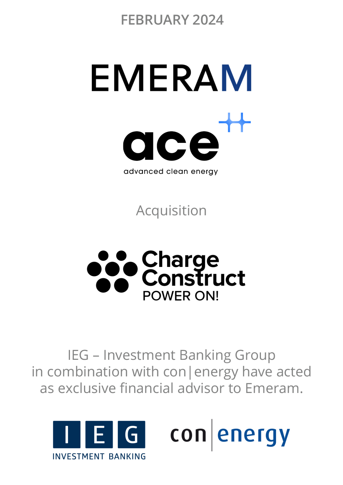 Clean Energy Champions gründen ace Group / IEG – Investment Banking Group in Kombination mit con ...